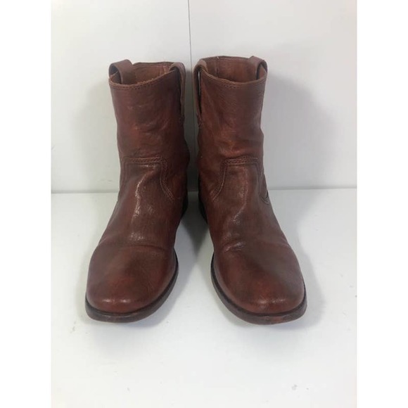 Frye | Shoes | Frye Anna Shortie Ankle Boots Booties Cognac Leather ...